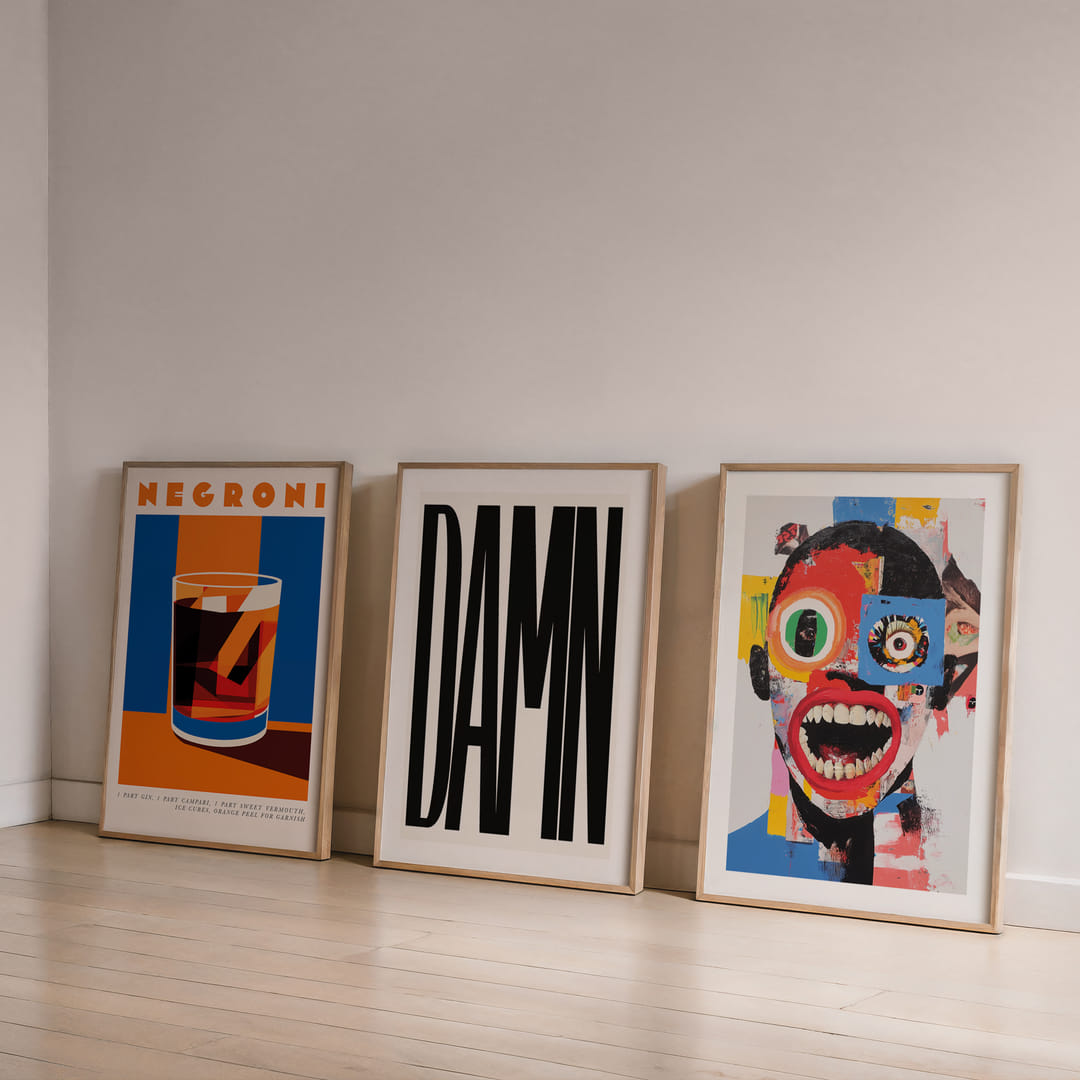 Trippel Pop Art Pulse Tavelvägg | Gallerix.se