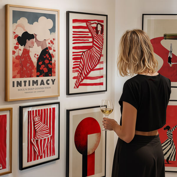 Seventh Heaven Red Intimacy Billedvæg | Gallerix-home.dk