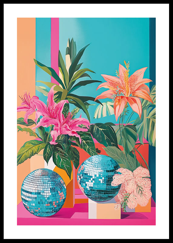 Tropical Disco Affiche | Aquarelle | Gallerix.fr