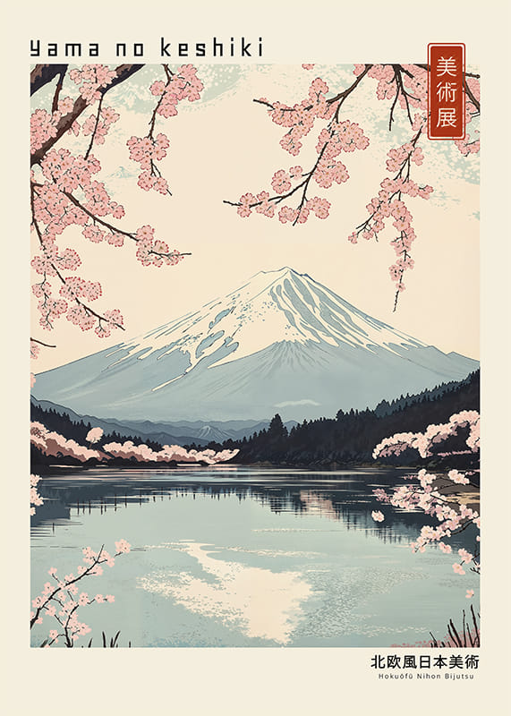 Yama No Keshiki Japandi Poster | Art posters | Gallerix.co.uk