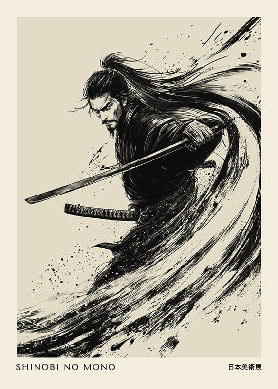 Shinobi No Mono Japandi Poster | Art posters | Gallerix.co.uk