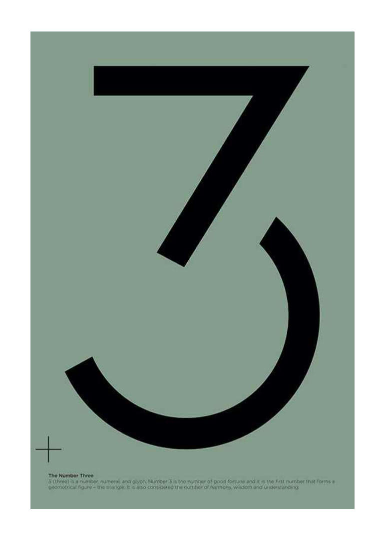 Graphical Number 3 Poster | Grafiskt | Gallerix.se