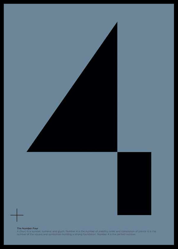 Graphical Number 4 Poster | Grafiskt | Gallerix.se