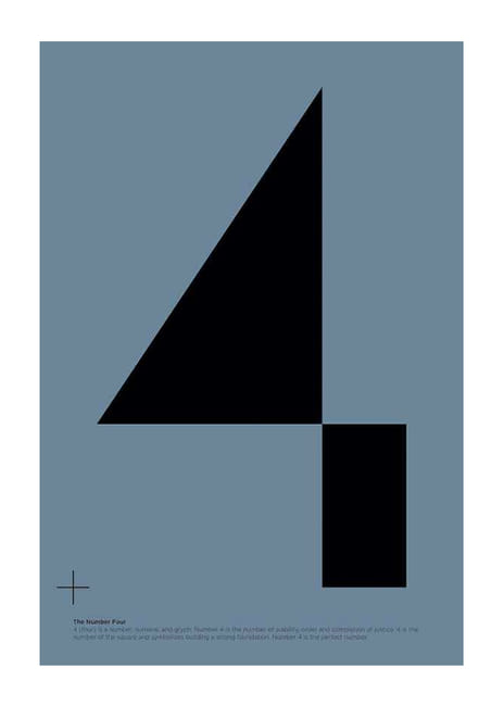 Graphical Number 4 Poster | | Gallerix.se