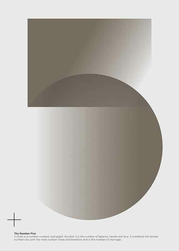 Graphical Number 5 Poster | Grafiskt | Gallerix.se