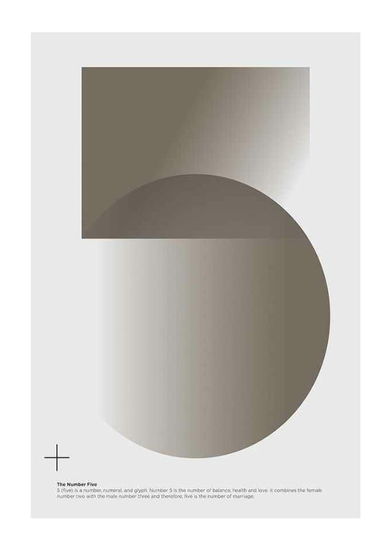 Graphical Number 5 Poster | Grafische | Gallerix.de