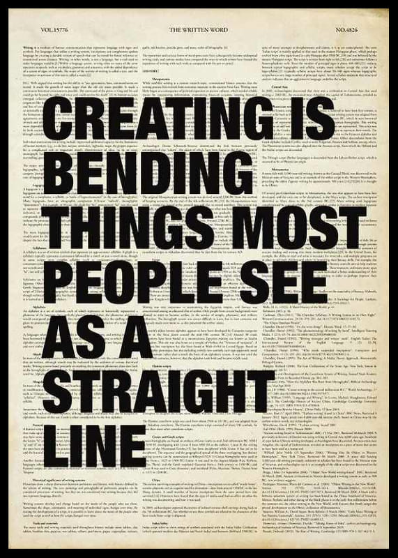 Creating Is Bending Poster | Textposter | Gallerix.de