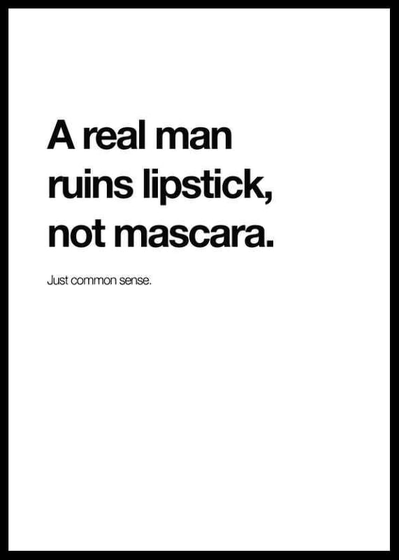 Real Man Affiche | Mode | Gallerix.fr