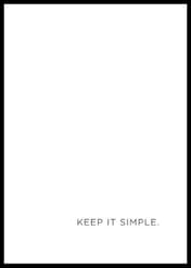 Keep It Simple Poster | Textposter | Gallerix.de
