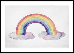 Watercolor Rainbow Poster | Barntavlor | Gallerix.se