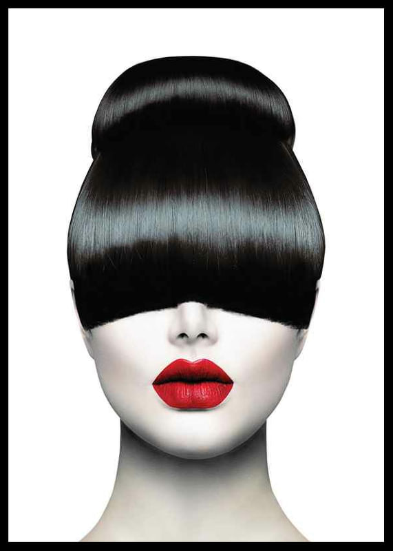 Red Lips Hair Cut Poster | Mode | Gallerix.se