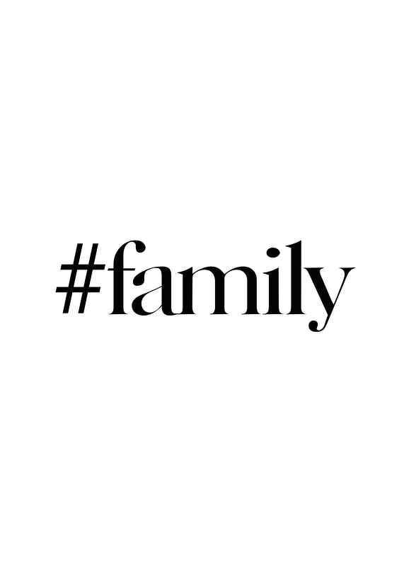Hashtag Family Poster | Textposter | Gallerix.de