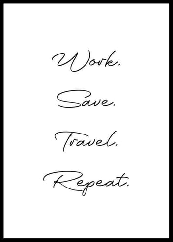 Work Repeat Affiche | Typographie | Gallerix.fr