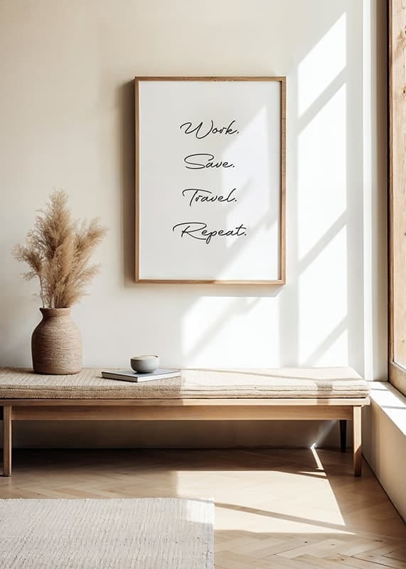 Work Repeat Affiche | Typographie | Gallerix.fr