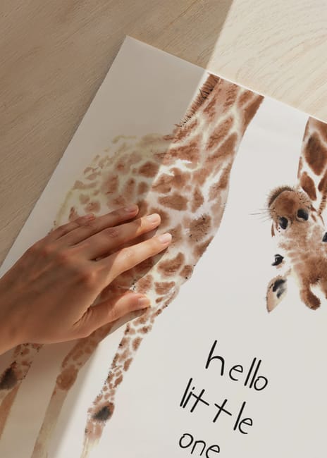 Hello Giraffe Plakat | Børneplakater | Gallerix-home.dk