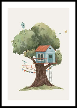 Tree House No2 Poster | Kinderposter | Gallerix.de