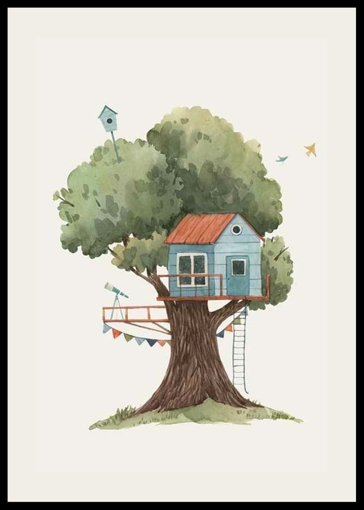 Tree House No2 Poster | Barntavlor | Gallerix.se
