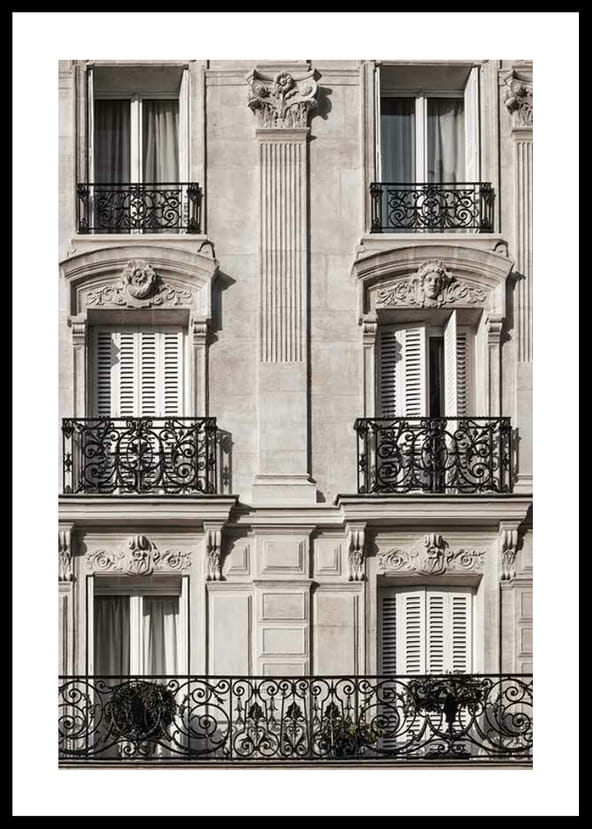 Parisian Building Facade Plakat | Fotokunst | Gallerix-home.dk