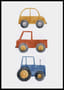 Three Vehicles Poster | Barntavlor | Gallerix.se