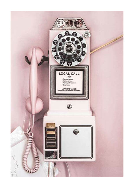Vintage Pay Phone Poster | Fotokonst | Gallerix.se