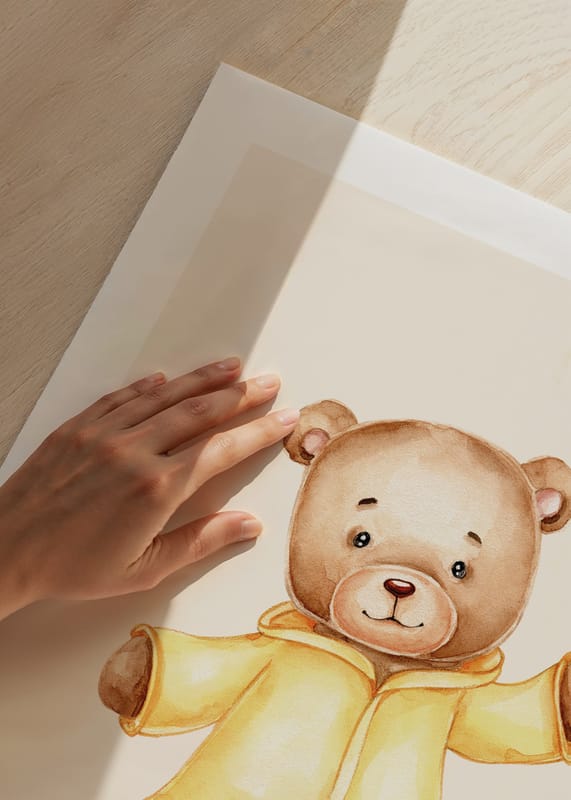Raincoat Teddy Poster | Kinderposter | Gallerix.de