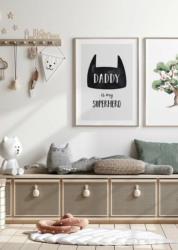 Superhero Dad Poster | Barntavlor | Gallerix.se