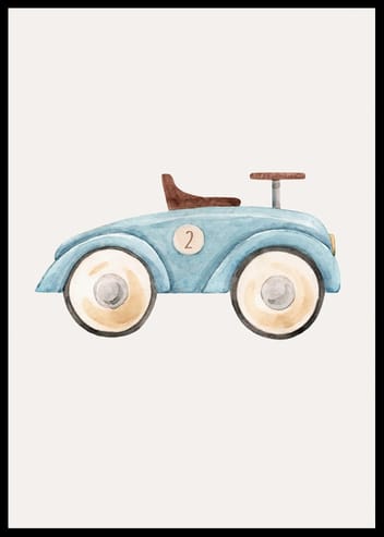 Blue Toy Car Poster | Kinderposter | Gallerix.de