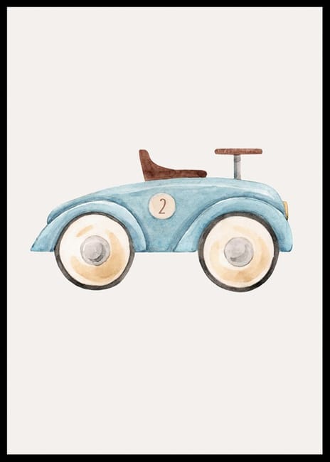 Blue Toy Car Poster | Kinderposter | Gallerix.de