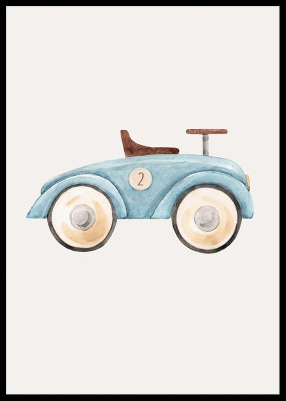 Blue Toy Car Poster | Kinderposter | Gallerix.de