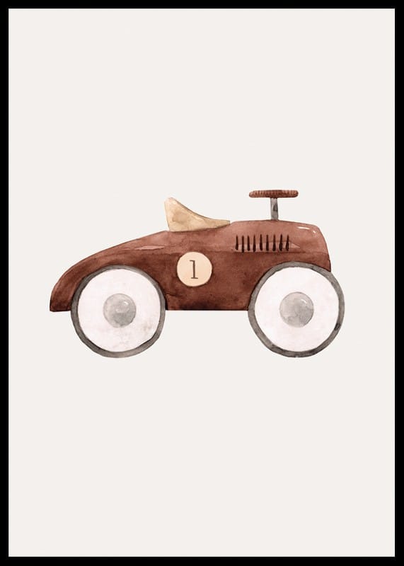 Brown Toy Car Poster | Kinderposter | Gallerix.de