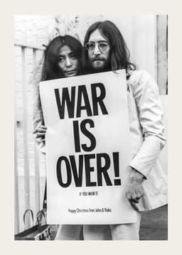 John Lennon Yoko Ono War Is Over Poster | Ikoniska fotografier ...