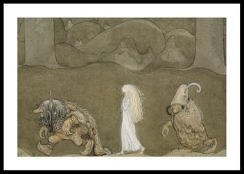The Princess And The Troll By John Bauer Poster | Barntavlor | Gallerix.se