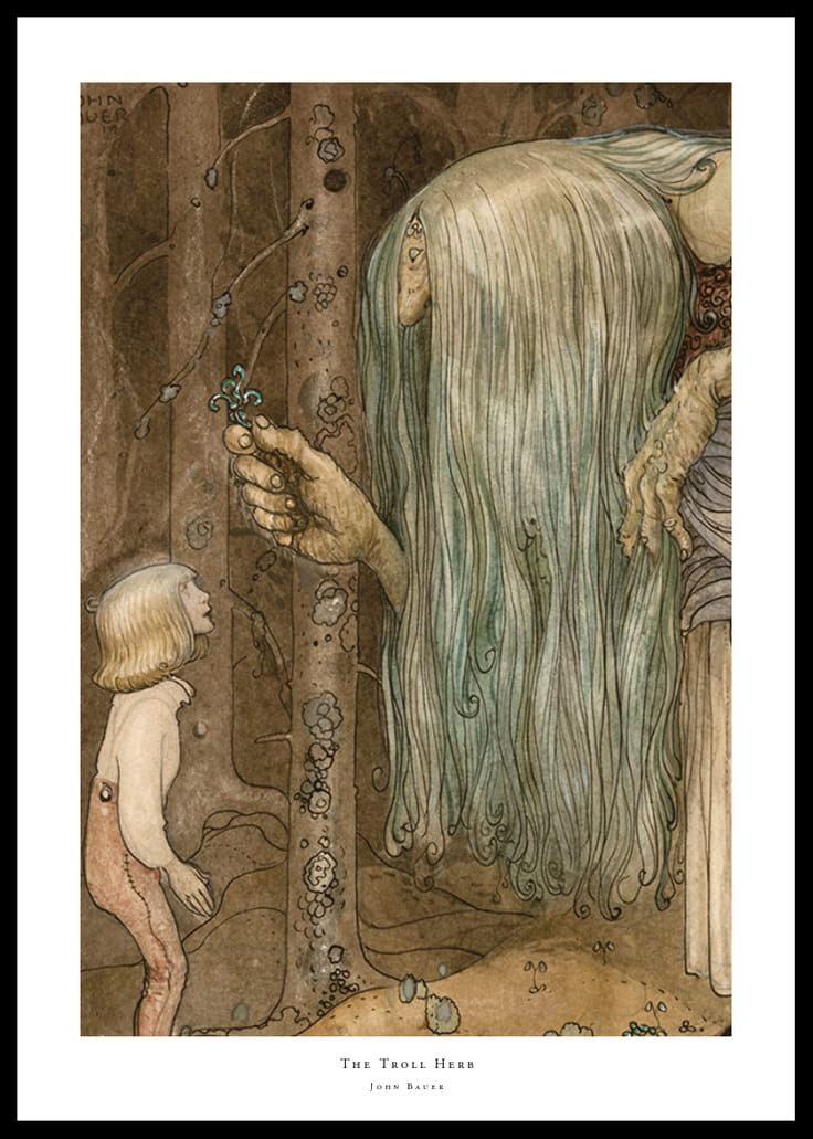 The Troll Herb By John Bauer Poster | Berühmte Künstler | Gallerix.de