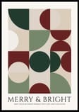 Merry And Bright Poster | Julkonst | Gallerix.se