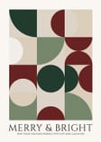 Merry And Bright Poster | Julkonst | Gallerix.se