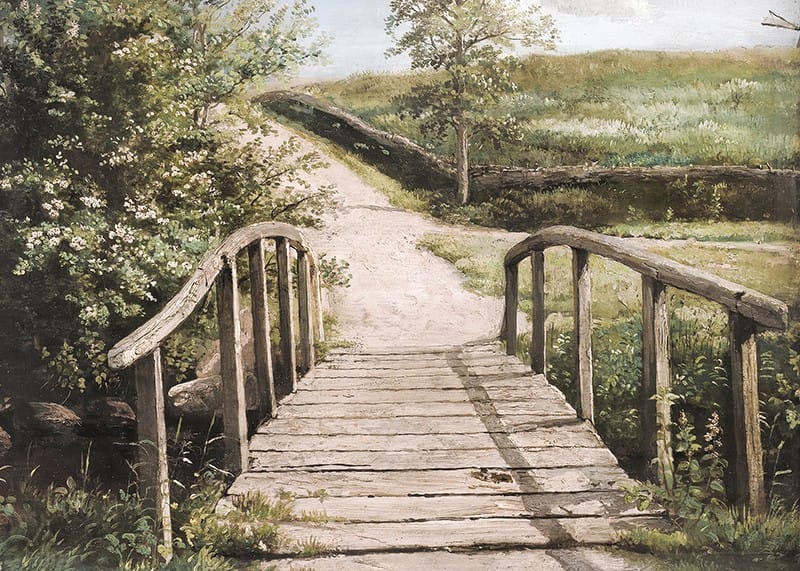 Broen Over Kirkegårdsåen I Assens By Dankvart Dreyer Poster | Berömda ...