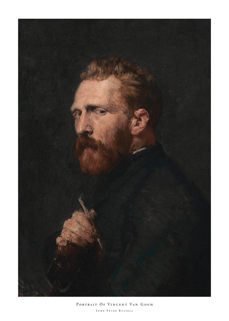 Portrait Of Vincent Van Gogh By John Peter Russell Poster | Berömda ...