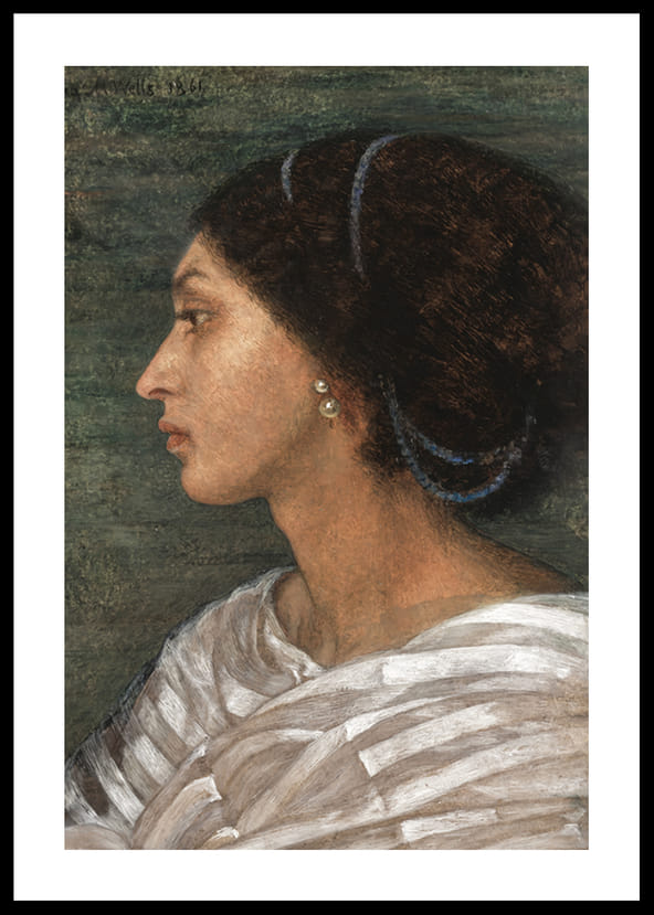 Head of a Mulatto Woman (Mrs. Eaton) By Joanna Boyce Wells Poster ...