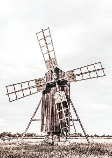 Old Wooden Wind Mill Poster | Natur | Gallerix.se
