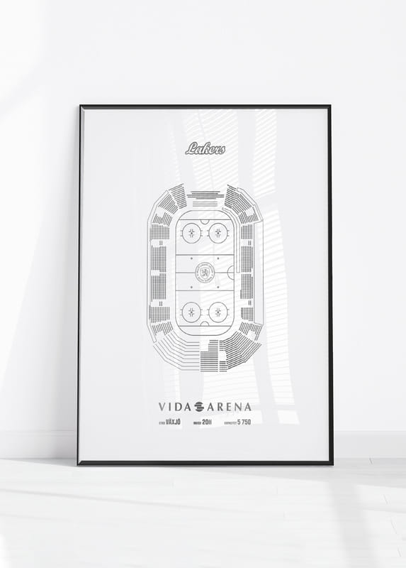 Vida Arena Skiss Vit Poster | Växjö Lakers | Gallerix.se