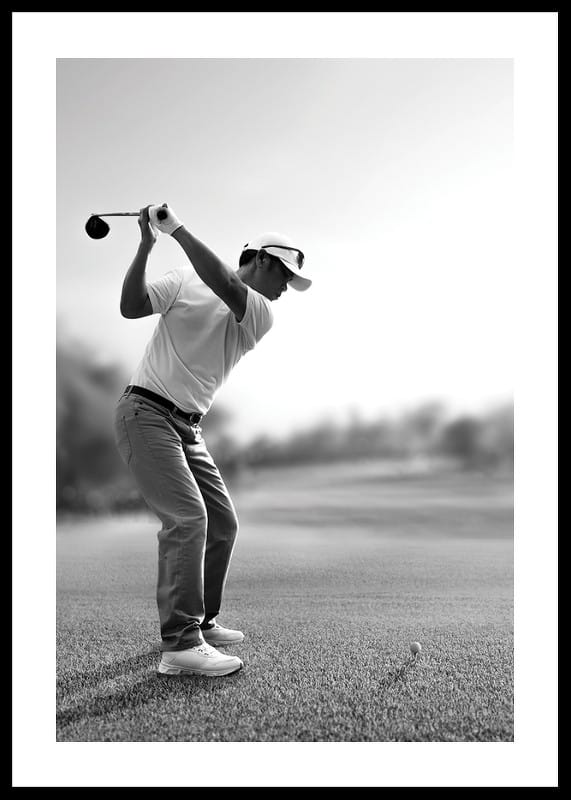 Golf Driver Swing Poster | Svartvita | Gallerix.se