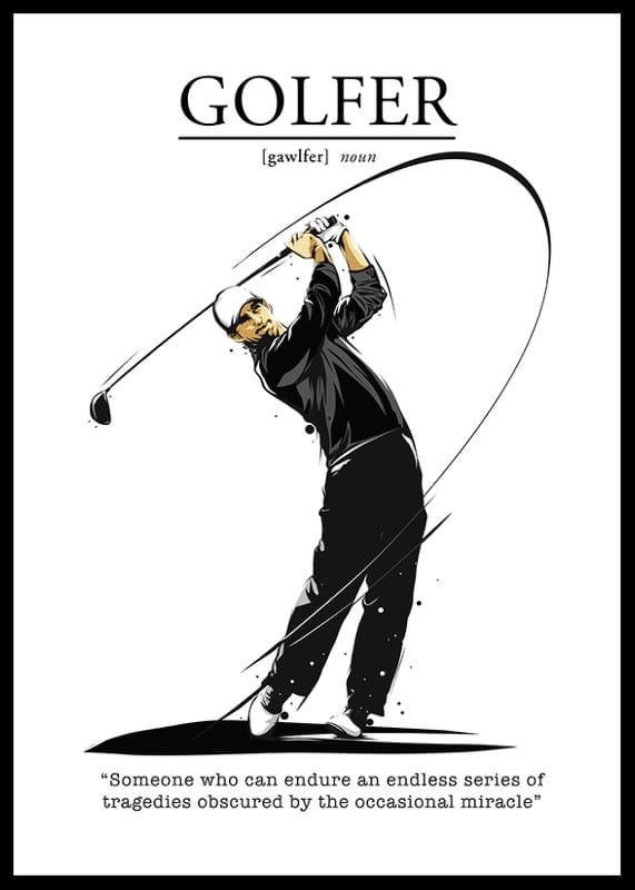 Golfer Explained Poster | Texttavlor | Gallerix.se