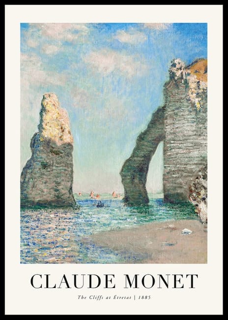 The Cliffs At Etretat 1885 By Claude Monet Poster | Claude Monet ...