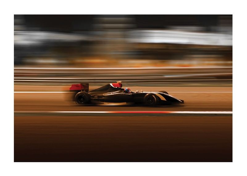 F1 Car In Motion Plakat | Sport og Træning | Gallerix-home.dk