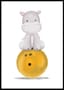 Hippo With Bowling Ball Poster | Kinderposter | Gallerix.de