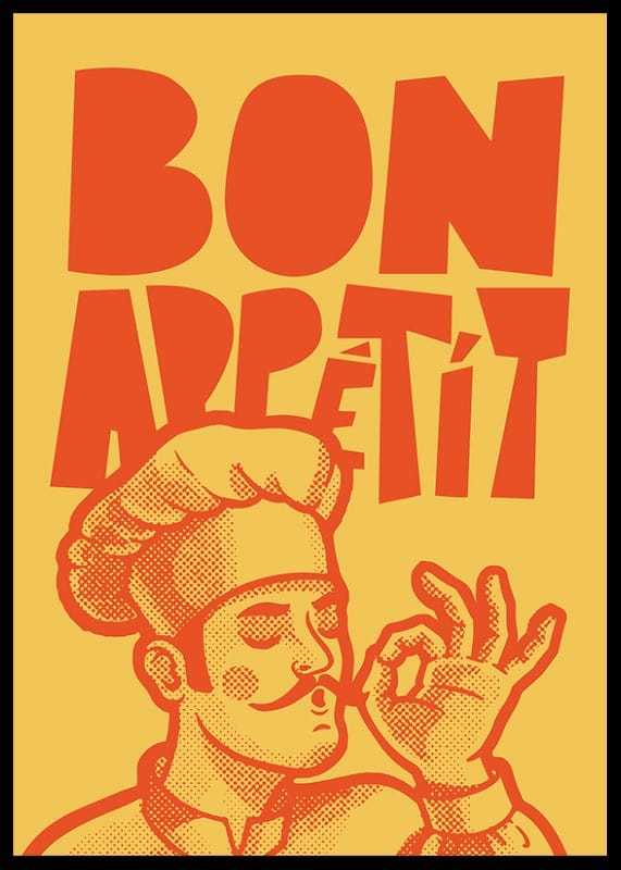 Chefs Bon Appetit Poster | Textposter | Gallerix.de