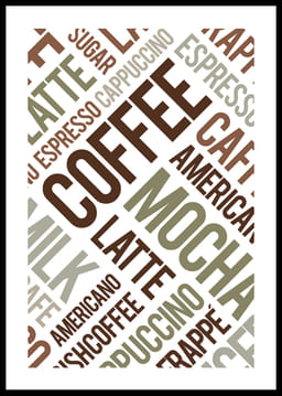 Coffee Typography Poster | Texttavlor | Gallerix.se