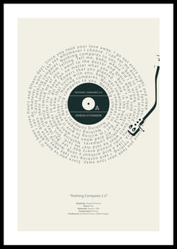Nothing Compares 2 U Vinyl By Sinead O Connor Poster | Grafische ...