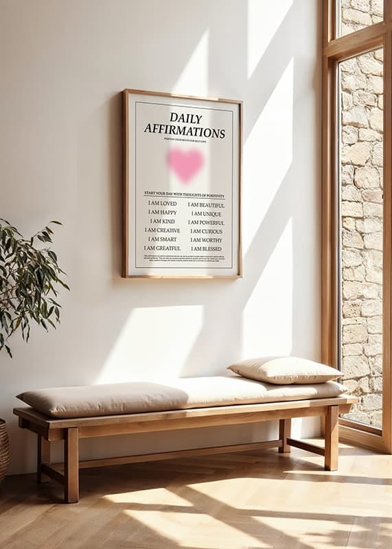 Daily Affirmations Poster | Texttavlor | Gallerix.se