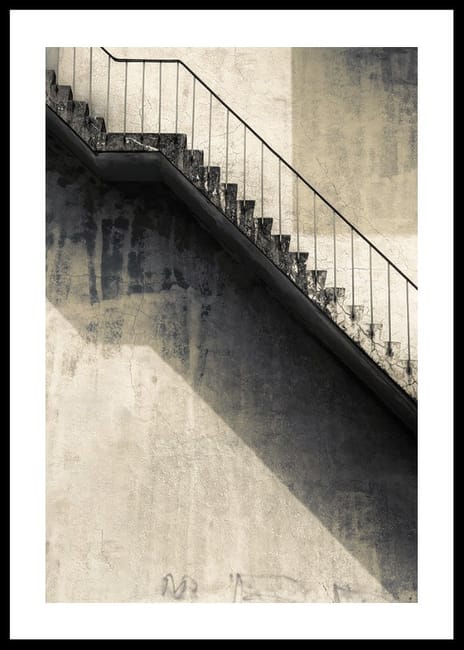 Concrete Stairs And Wall Poster | | Gallerix.se